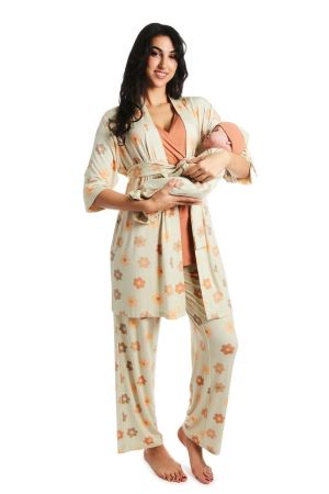 Analise 5-Piece Mom and Baby Maternity and Nursing PJ Set in Twinkle by ...