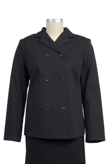 Ariel Double Breasted Maternity Jacket in Black by Angela Chew