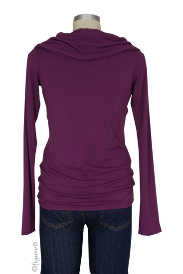Alexia Cowl-Neck Maternity Top in Plum by zula maternity