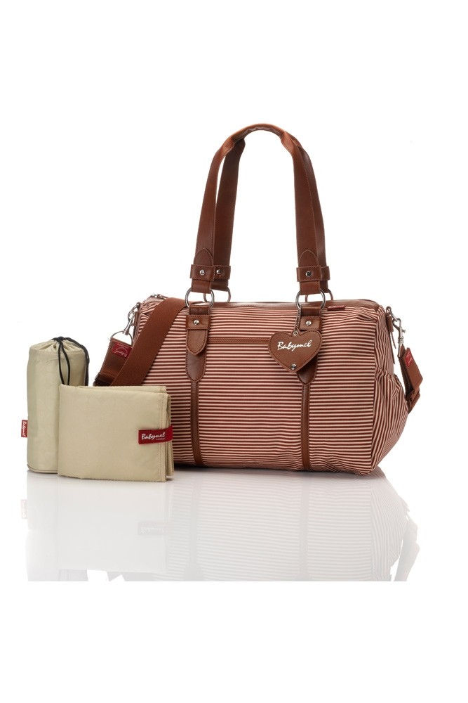 Babymel Ella Diaper Bag in Red Stripes