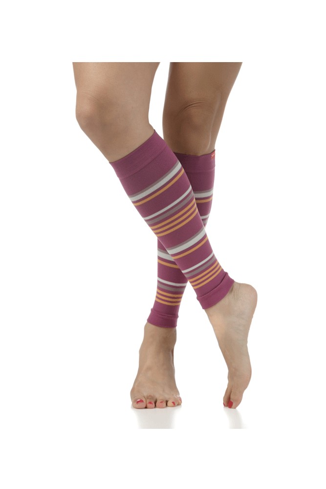 Vim & Vigr Compression Leg Sleeves in Malibu: Raspberry & Creamsicle